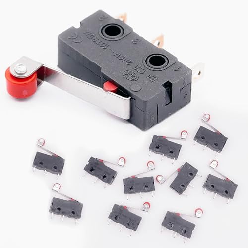 10-Pc Limit Switch KW12-31 (AC250V 5A): SPDT 1NO 1NC (roller lever ...