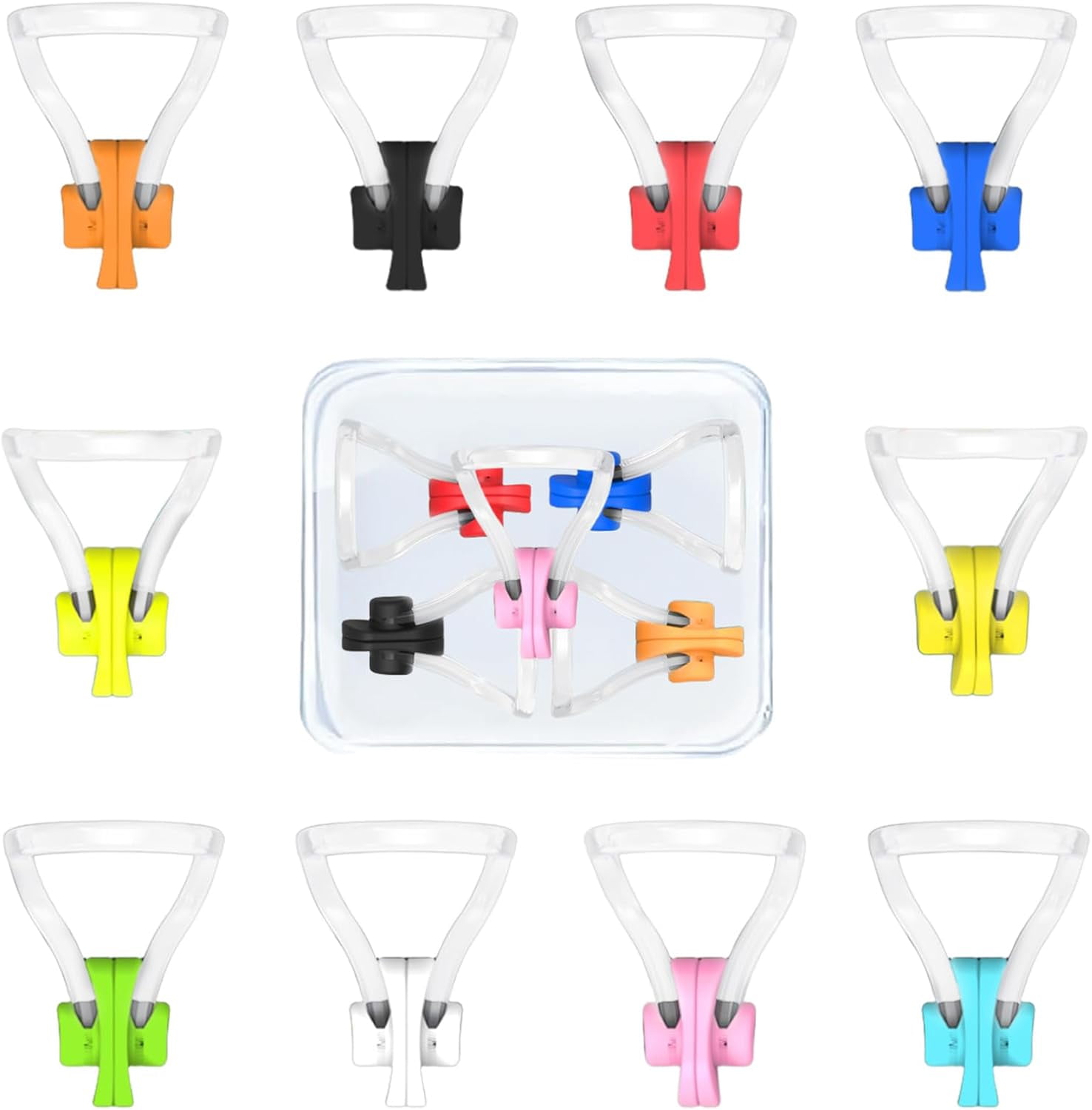 10 Pc Nose Clips for Swimming with Case - Waterproof for Kids (7 ...
