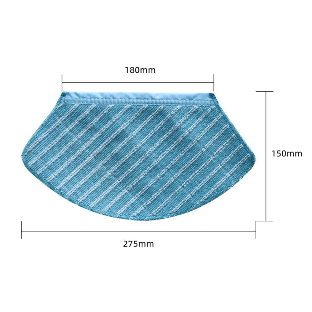 10 Pc Replacement Fiber Mop Cloths Rag Spare Part For Midea Vcrm7 Robot ...