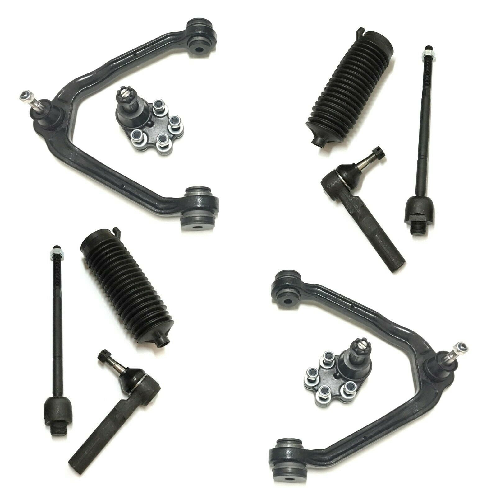 10 Pc Suspension Kit Tie Rod Ends, Lower Ball Joints, Upper Control ...