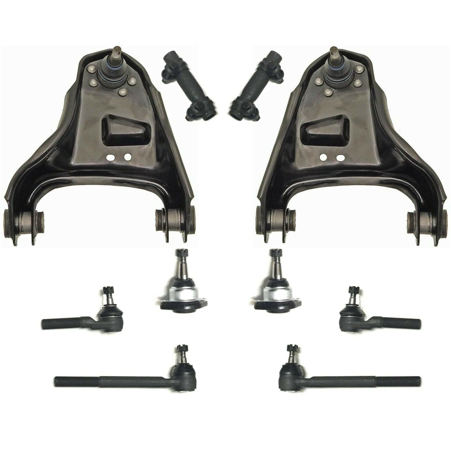 10 Pc Suspension Kit Upper Control Arms with Ball Joints Assembly Lower ...
