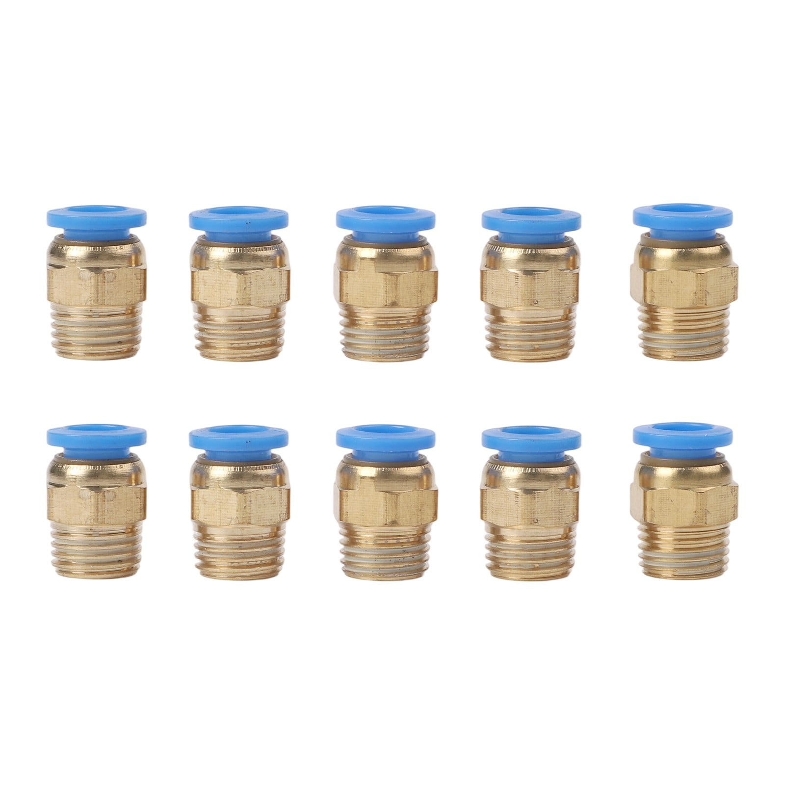 10 Pc8-02 Quick Connect Hose Pneumatic Air Pipe Threaded Connector For ...