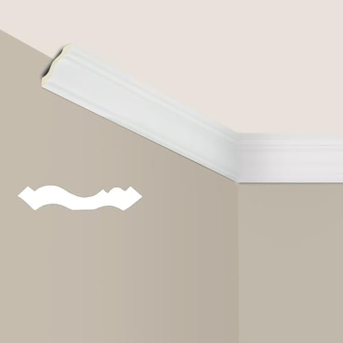 10-Pcak Ceiling Crown Molding Trim，Crown Molding Total Length 40 Ft ...