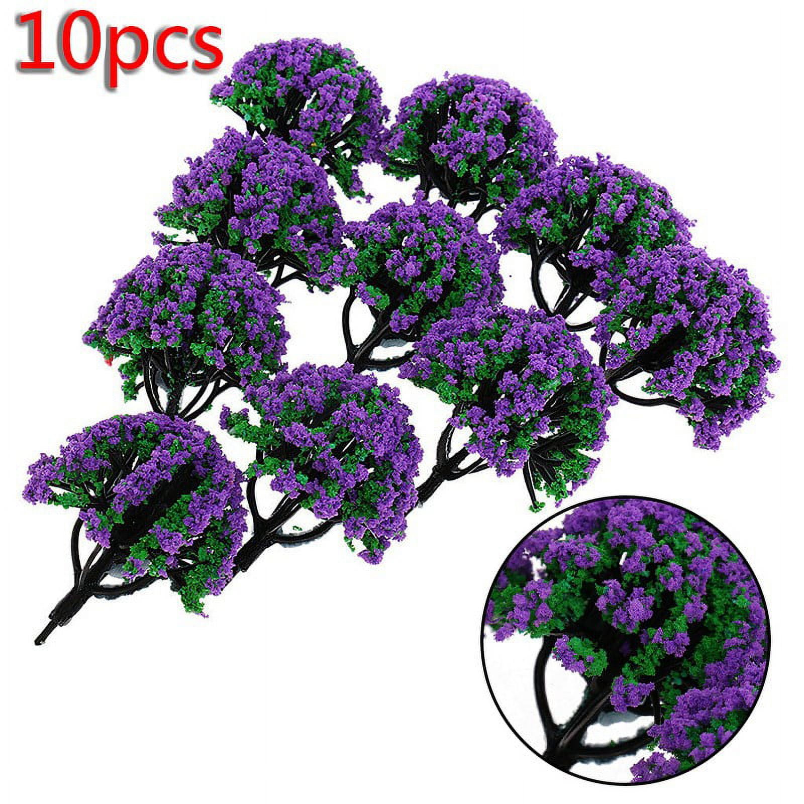 10 Pcs 1/150 Scale Artificial Model Trees Train Forest Diorama Scenery ...