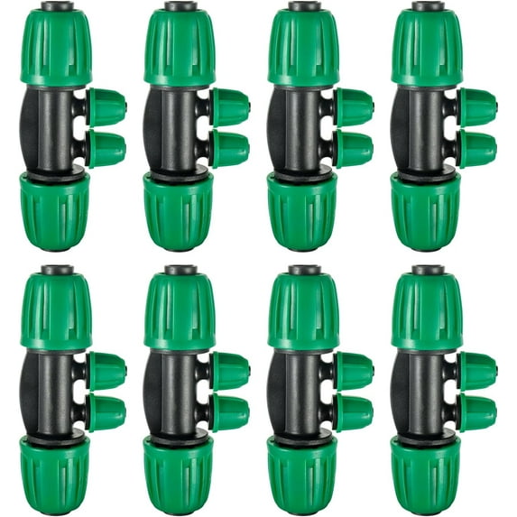 10 Pcs 1/2 to 1/4 inch Garden Hose Tubing Irrigation Fittings,4-Way ...