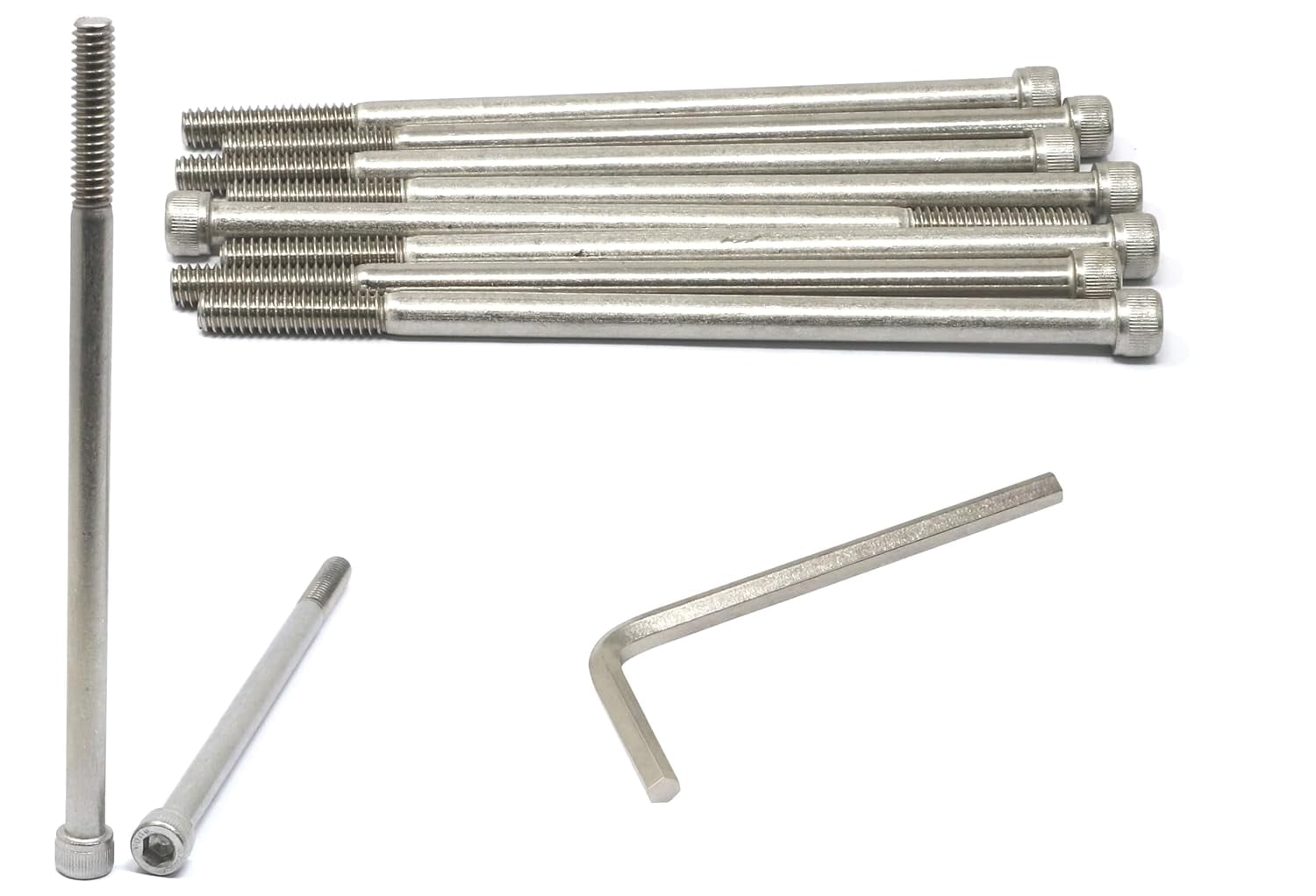 10 Pcs 1/4-20 x 5 Partially Threaded Stainless Steel 304 Hex Socket ...