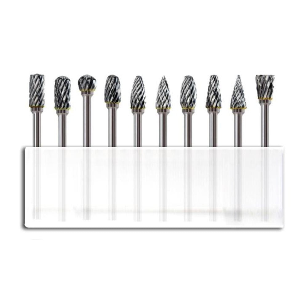 10 Pcs 1/4 Carbide Burr Set 1/4 Shank Die Grinder Bits for Rasp Weld ...