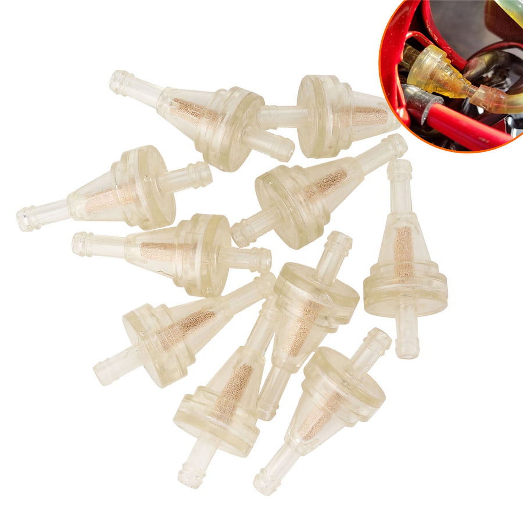 10 Pcs 1/4" Motorcycle Dirt Bike Snowmobile Inline Gas Fuel Filter ...