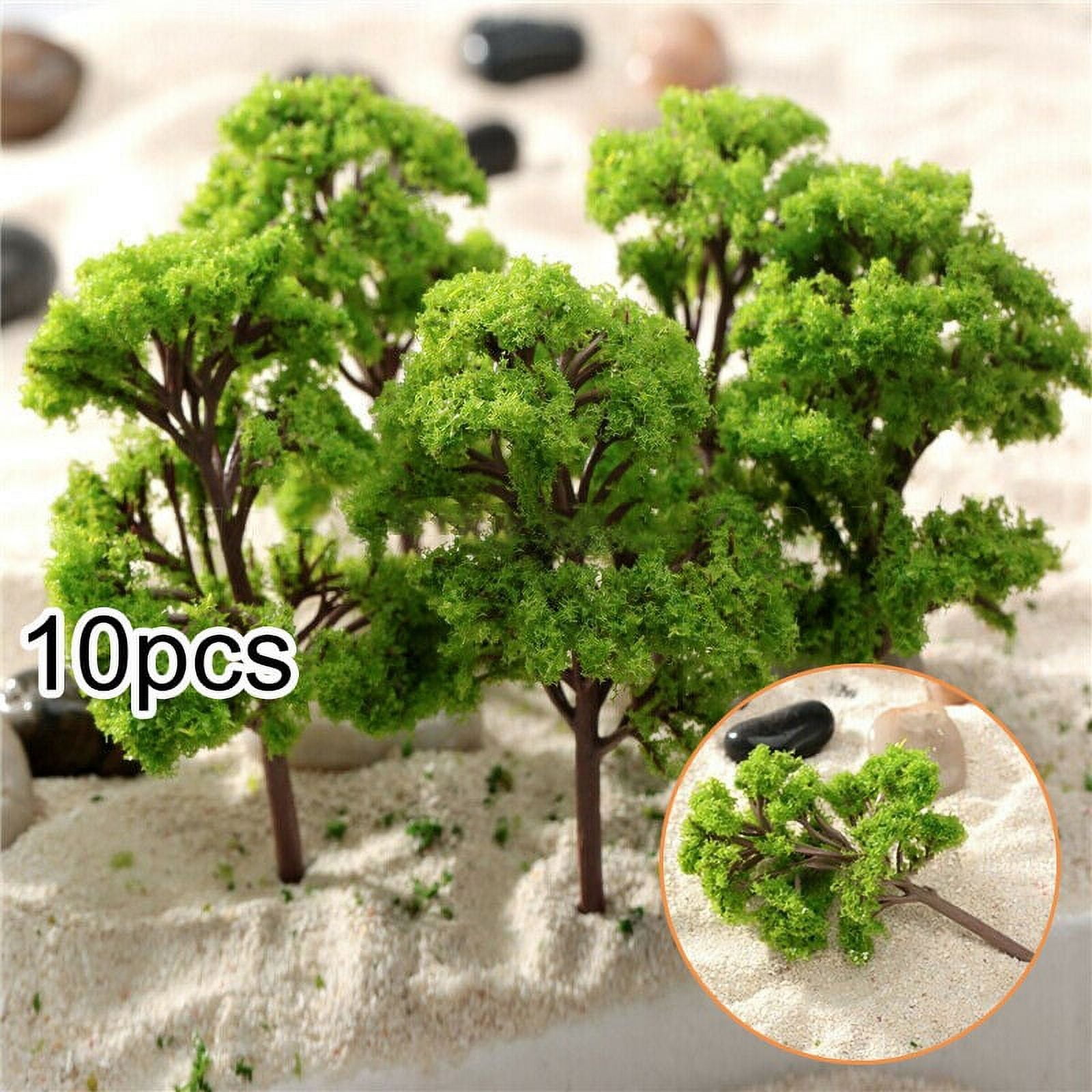 10 Pcs 1.57inch Model Trees Railroad Diorama Mini Scenery Plastic Scale ...