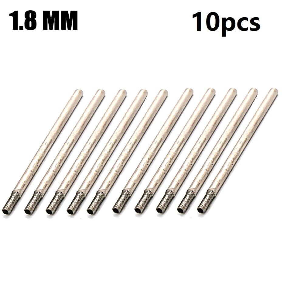 10 Pcs 1.8mm Rotary Diamond Burr Core Drill Bit Engraving 2.35mm for ...