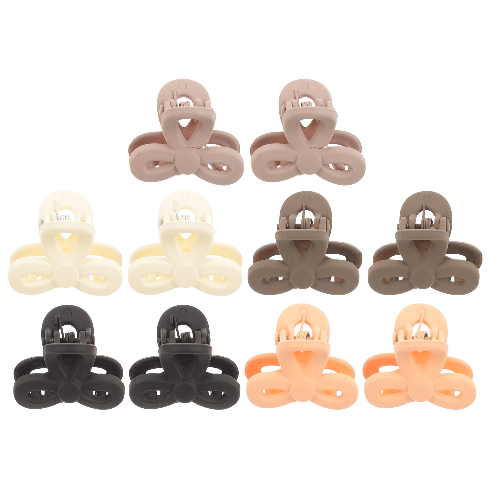 10 Pcs 1# Bow Knot Clip Set Hair Pin Small Claw Clips for Women Thin ...