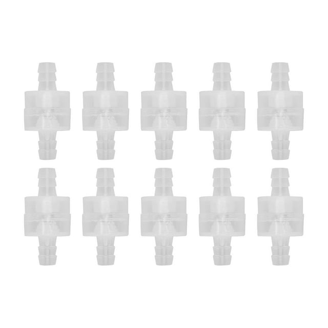 10 Pcs 1 Way Check Valve Translucent Water Stop Hose Check Valve with ...