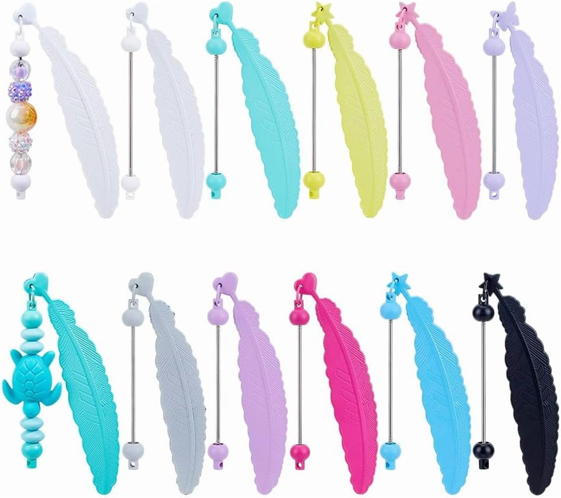 10 Pcs 10 Colors Beadable Bookmark Metal Blank Bar Bookmark Stainless ...