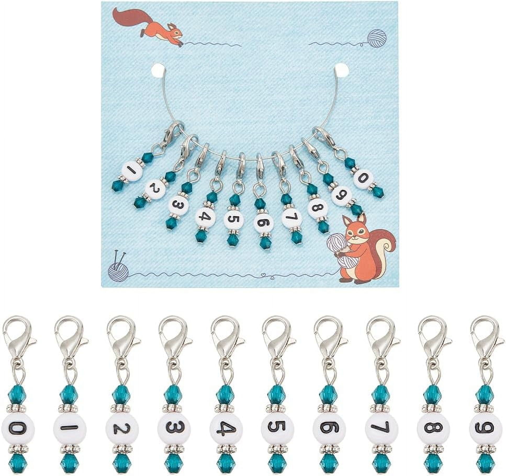 10 Pcs 10 Styles Number Stitch Markers Acrylic Crochet Stitch Marker ...