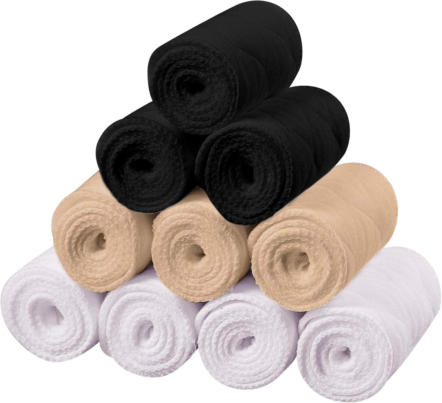 10 Pcs 100% Cotton Bra Liners for Boob Sweat, 18-Inch 3-Layer Under Bra ...