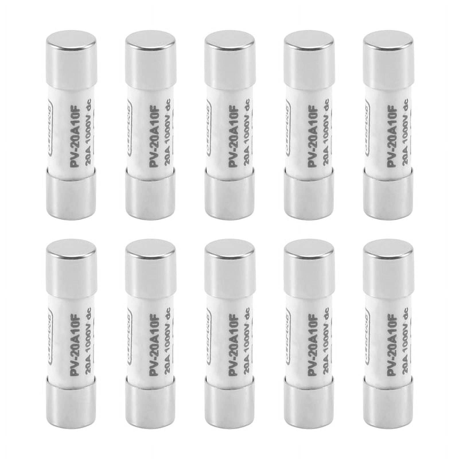 10 Pcs 1000 Fuse Solar PV Explosion-proof Fuse Silver - 20A,10 * DC ...