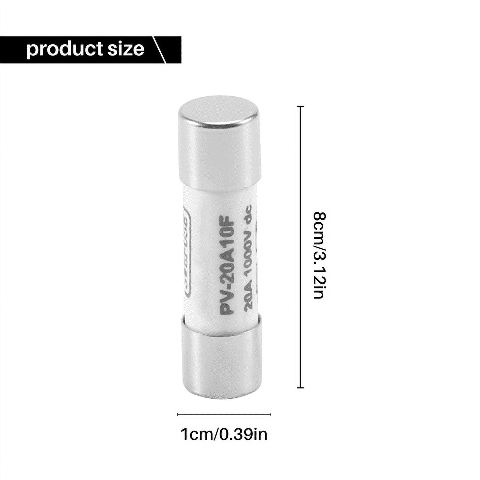 10 Pcs 1000 Fuse Solar PV Explosion-proof Fuse Silver - 20A - Walmart.com