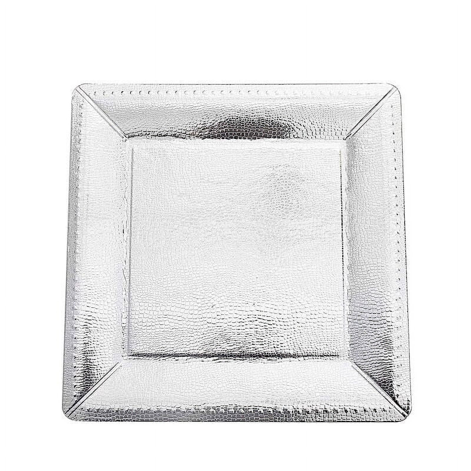 10 Pcs 13 Inch Disposable Paper Charger Plates Silver - Walmart.com