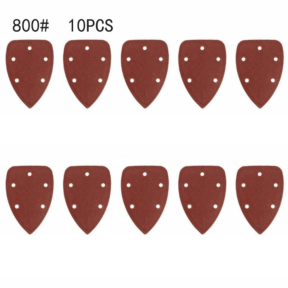 10 Pcs 14X9cm Triangle Sanding Pads Paper Set & Oscillating Multitool ...