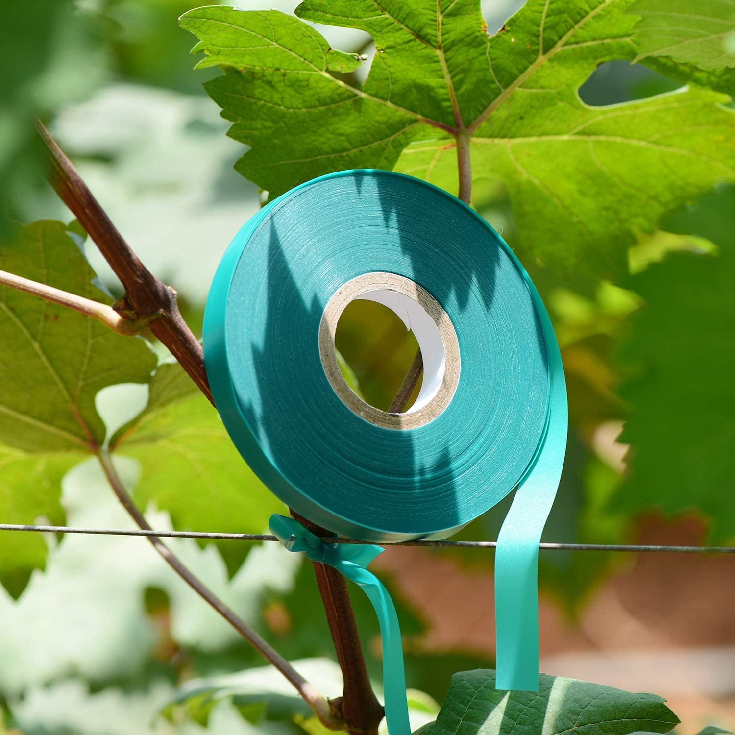 LJIABao 10 Pcs 150 Feet x 1/2" Wide Stretch Tie Tape Green Plant Garden ...
