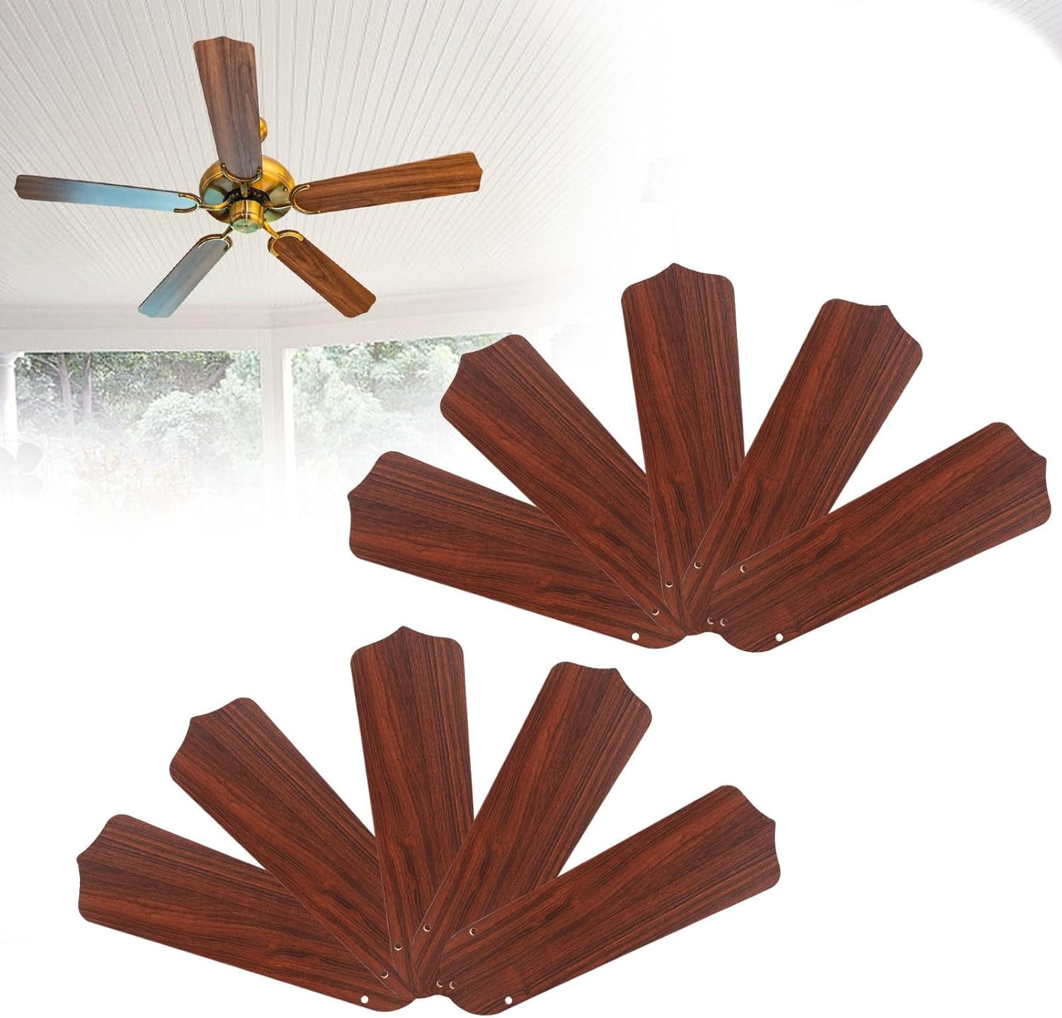 10 Pcs 16 1/2" Ceiling Fan Blades for 42" Fan Replacement Blades ...