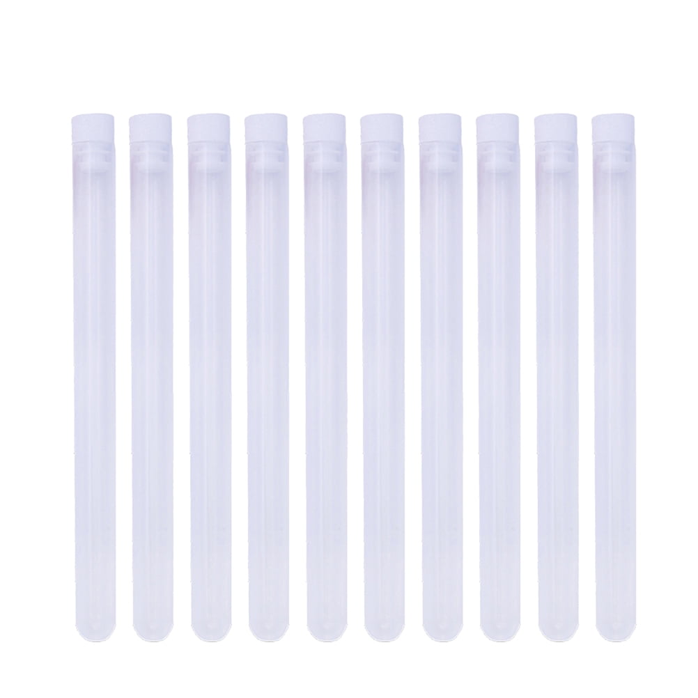 10 Pcs 16x1CM Transparent Plastic Storage Bottles Needles Storage ...