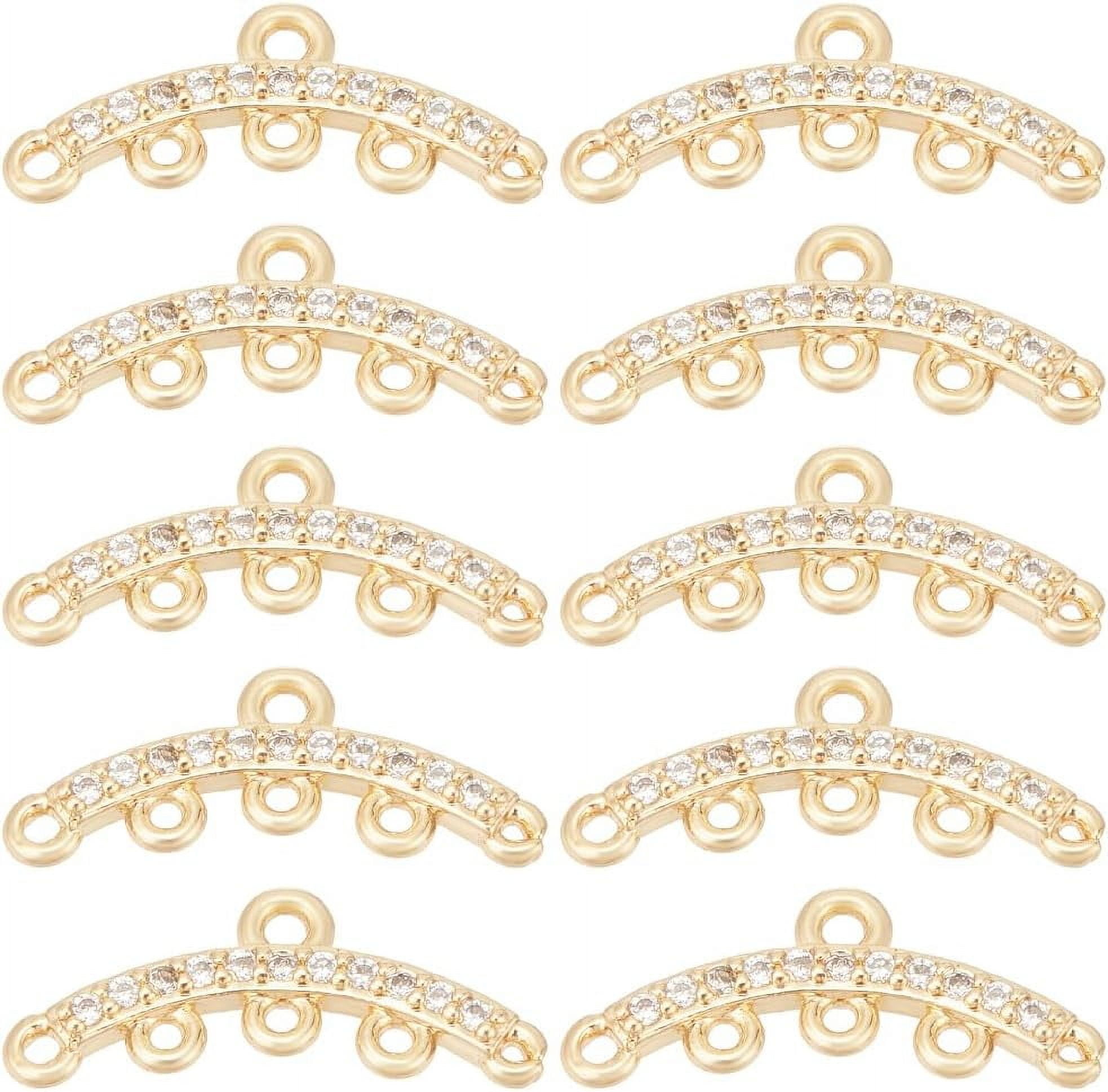 10 Pcs 18K Gold Plated Layering Clasps Brass Chandelier Components ...