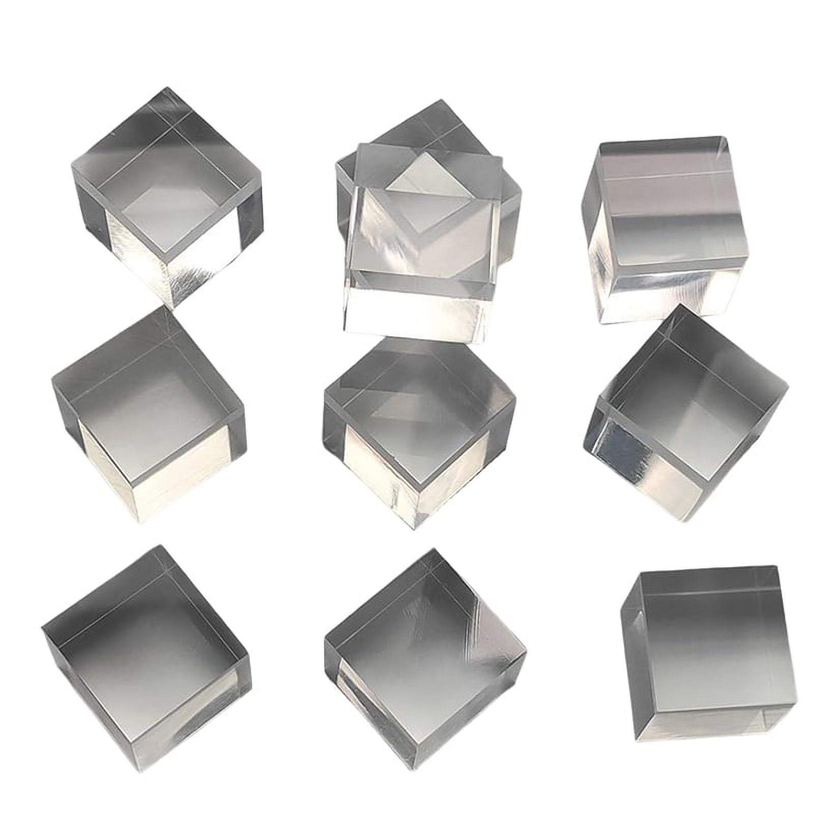 10 Pcs 1inch X Clear Acrylic Square Squares Blocks - All Sides Polished ...