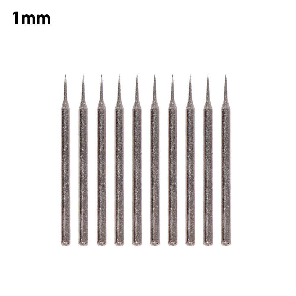10 Pcs 1mm Diamond Grinding Head Burr Grinding Bit Point D Needle ...
