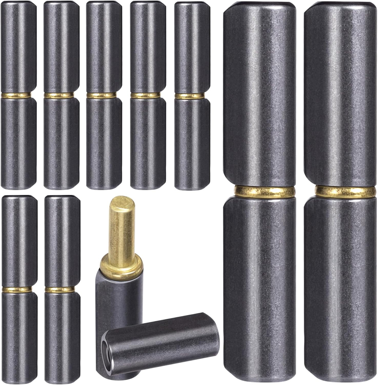 10 Pcs 2-1/2" Weldable Barrel Hinges, Heavy Duty Carbon Steel Weld On ...