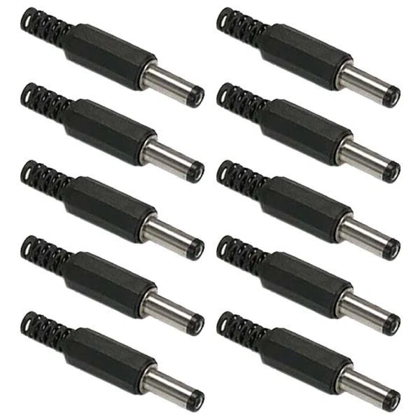10 Pcs 2.1/5.5Mm Dc 12V Power Supply Cable Cord Male Plug Adapter ...