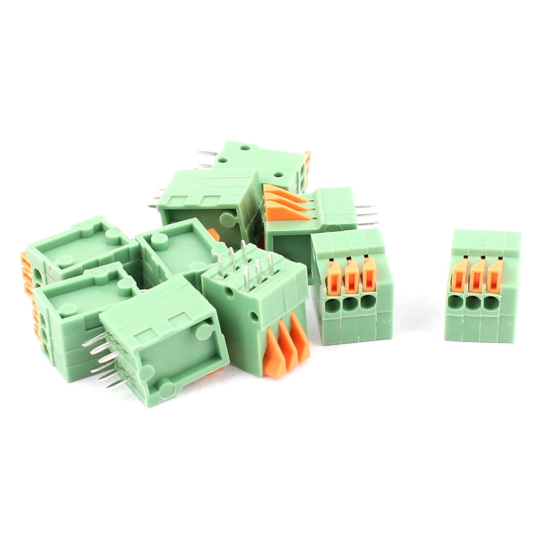 10 Pcs 2.54mm Pitch 2x3 Pin PCB Spring Type Plug-in Terminal Blocks ...