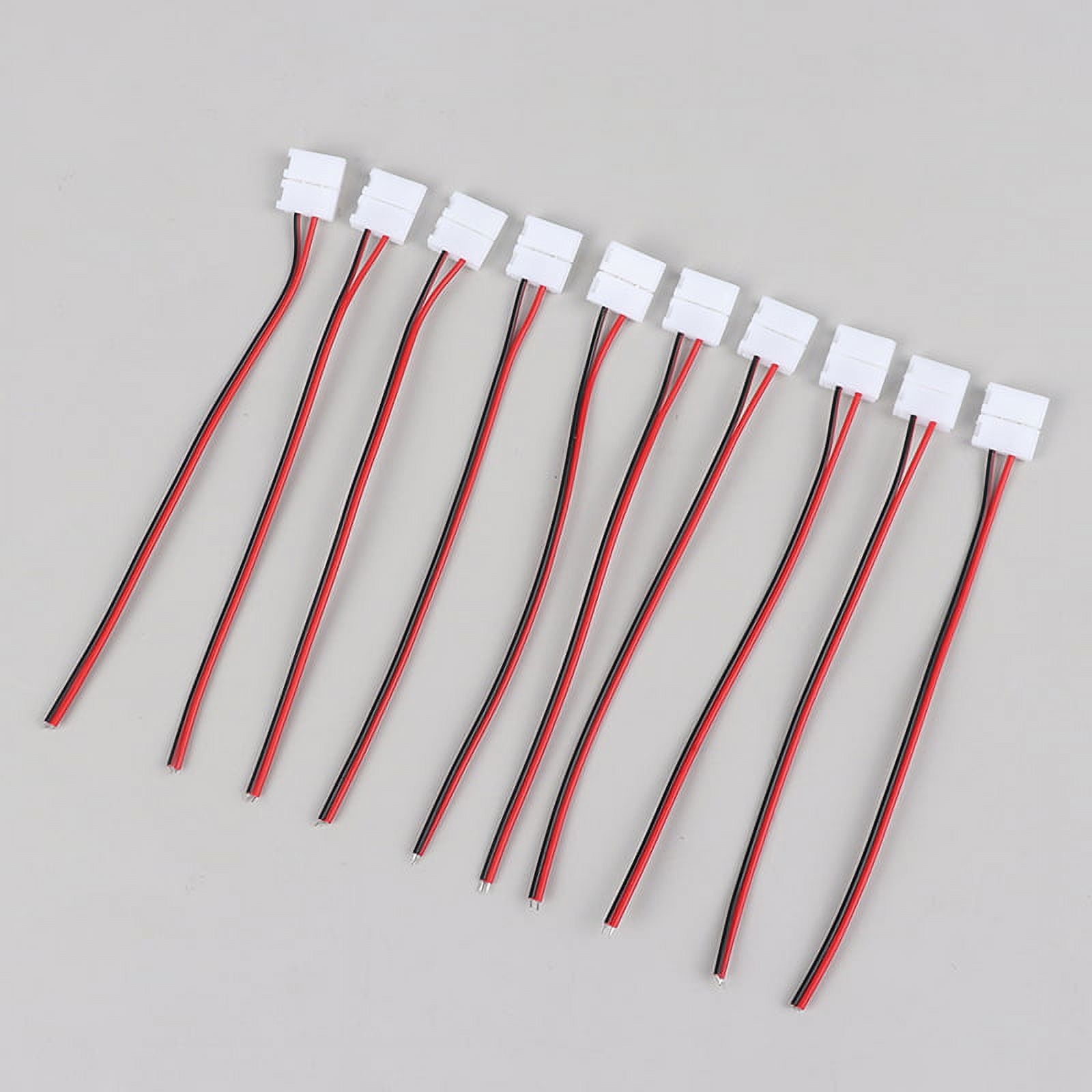 10 Pcs 2 Pin Power 8mm 10mm LED Strips Lights Connector Splice Clip For ...