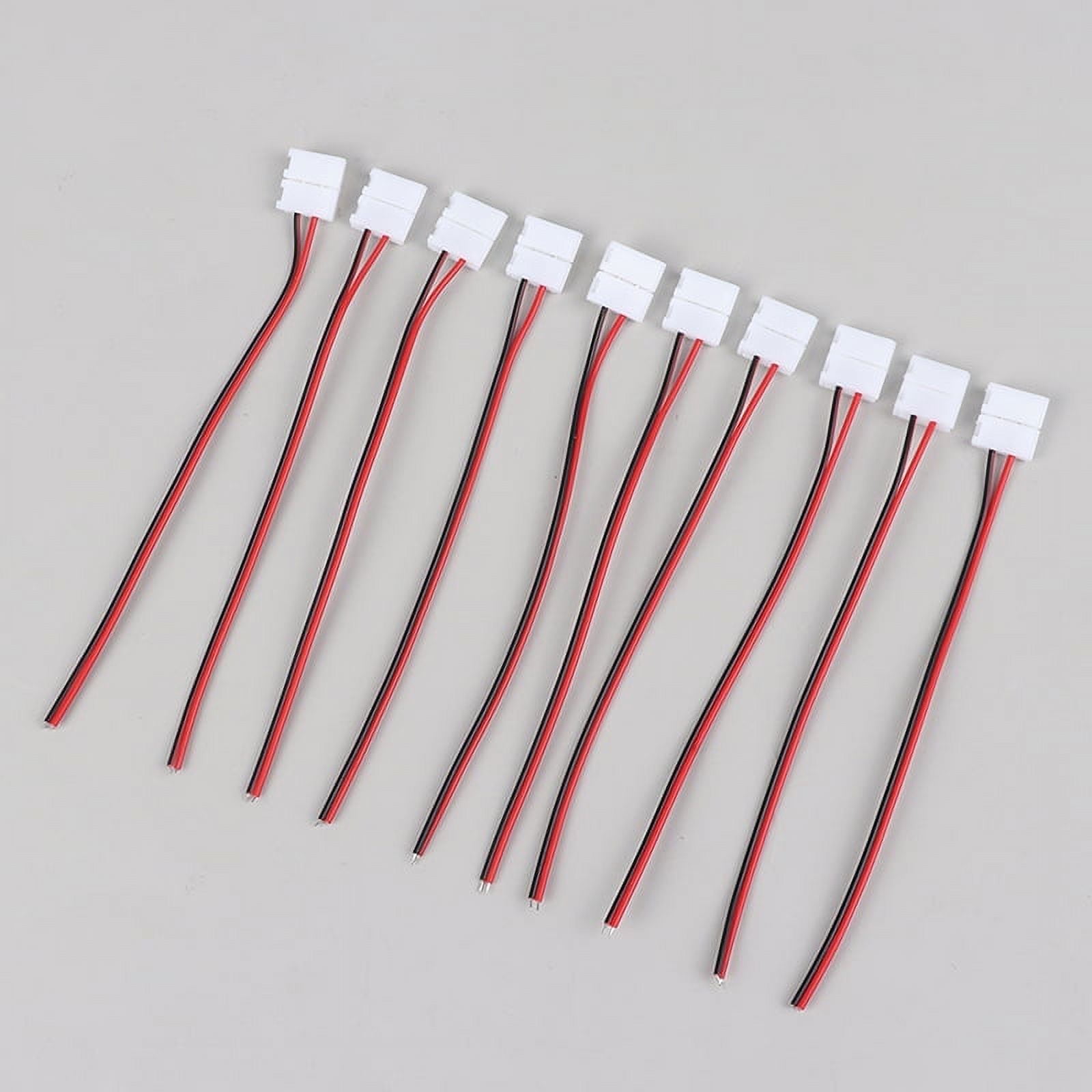 10 Pcs 2 Pin Power 8mm 10mm LED Strips Lights Connector Splice Clip For ...
