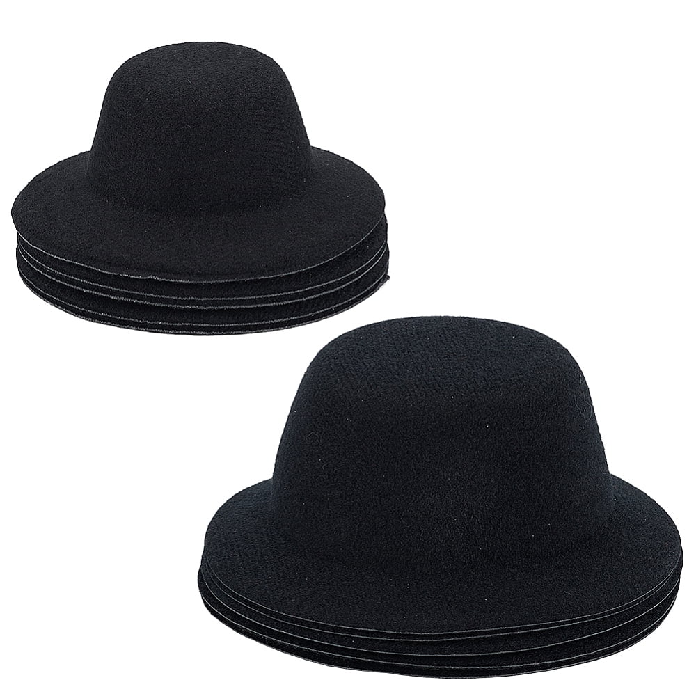 10 Pcs 2 Sizes Black Mini Formal Hats Miniature Hats Formal Black ...