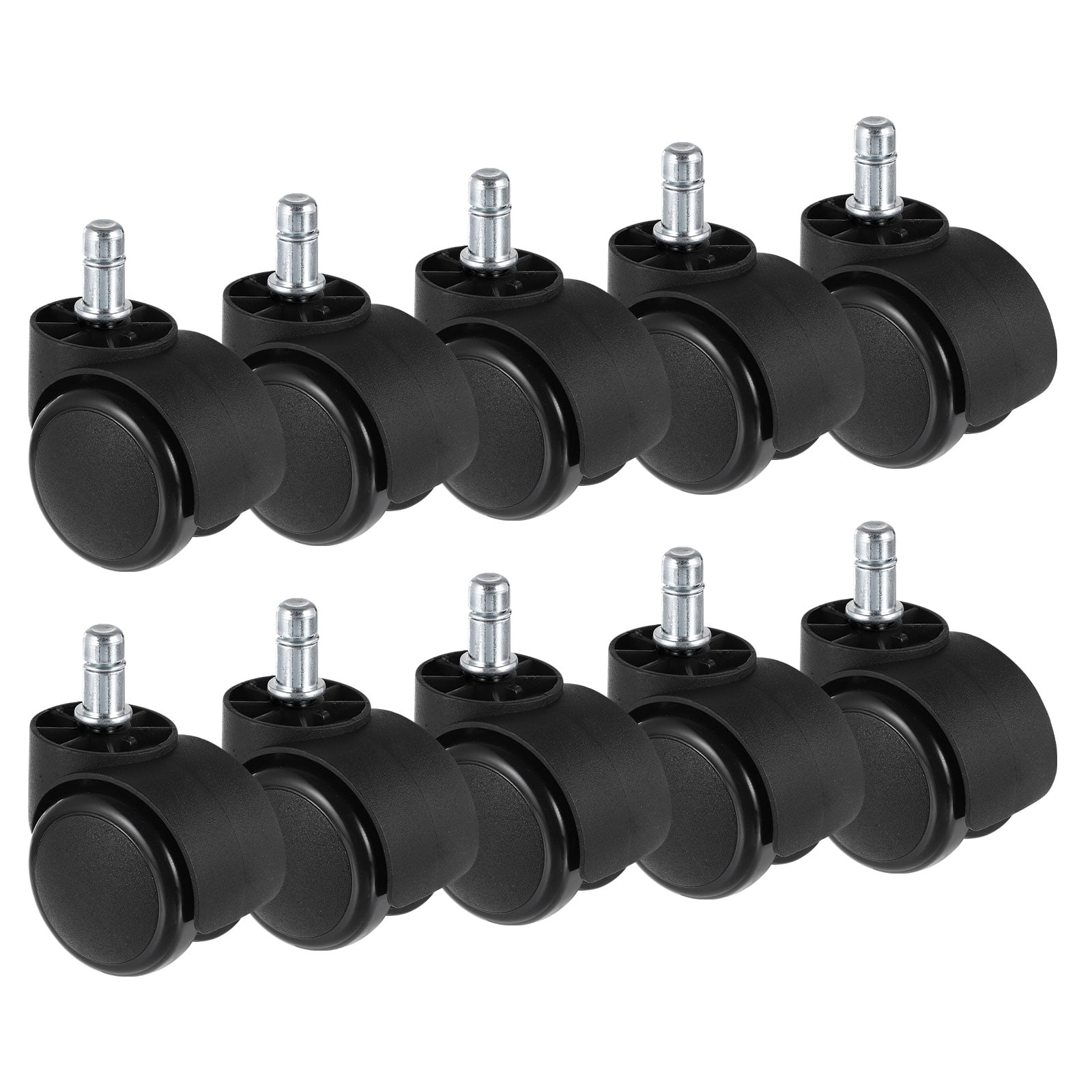 10 Pcs 2" Swivel Casters Nylon 360 Degree Threaded Swivel Stem Wheels ...