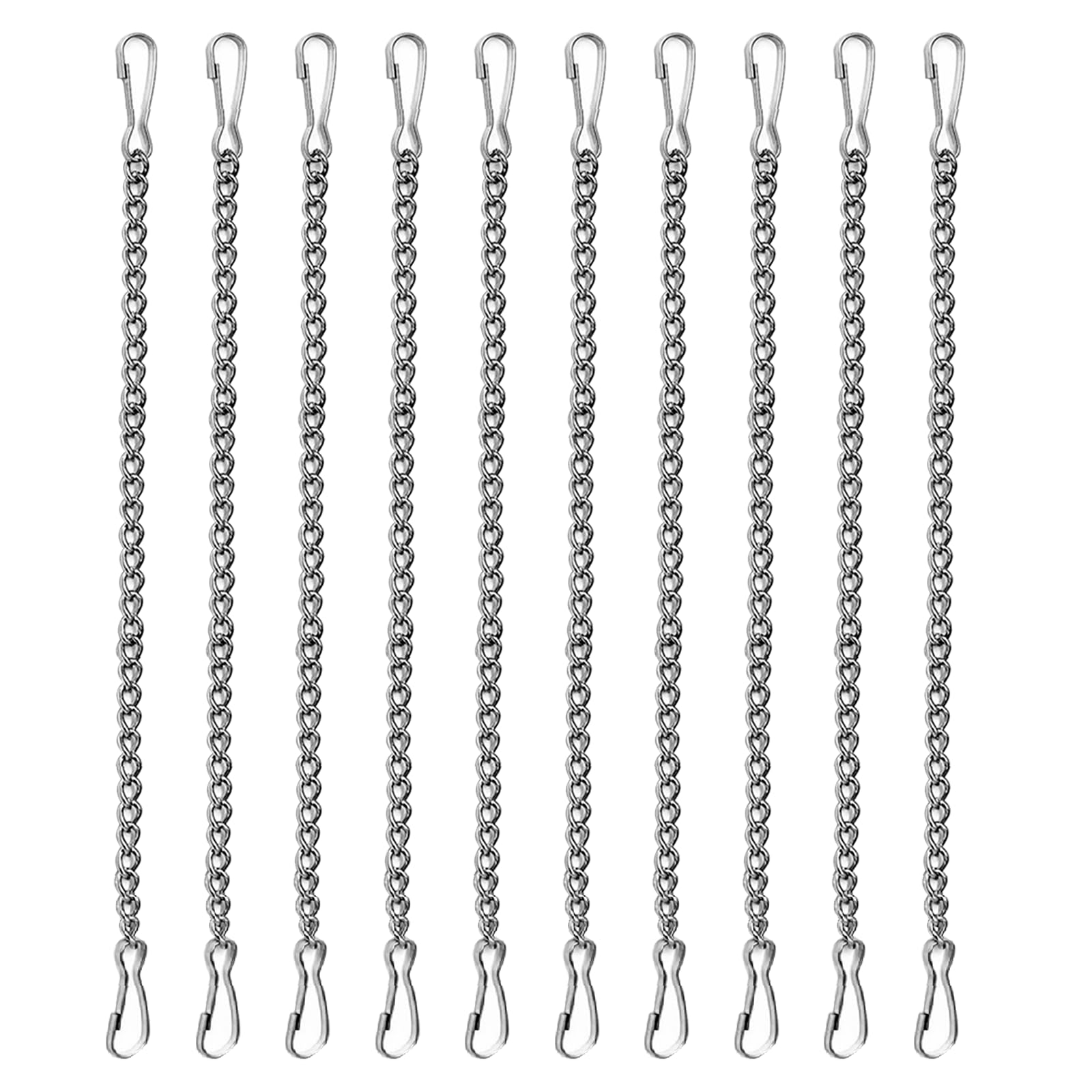 10 Pcs 20 Inch Stained Glass Window Hanging Chain - Silver 304 ...