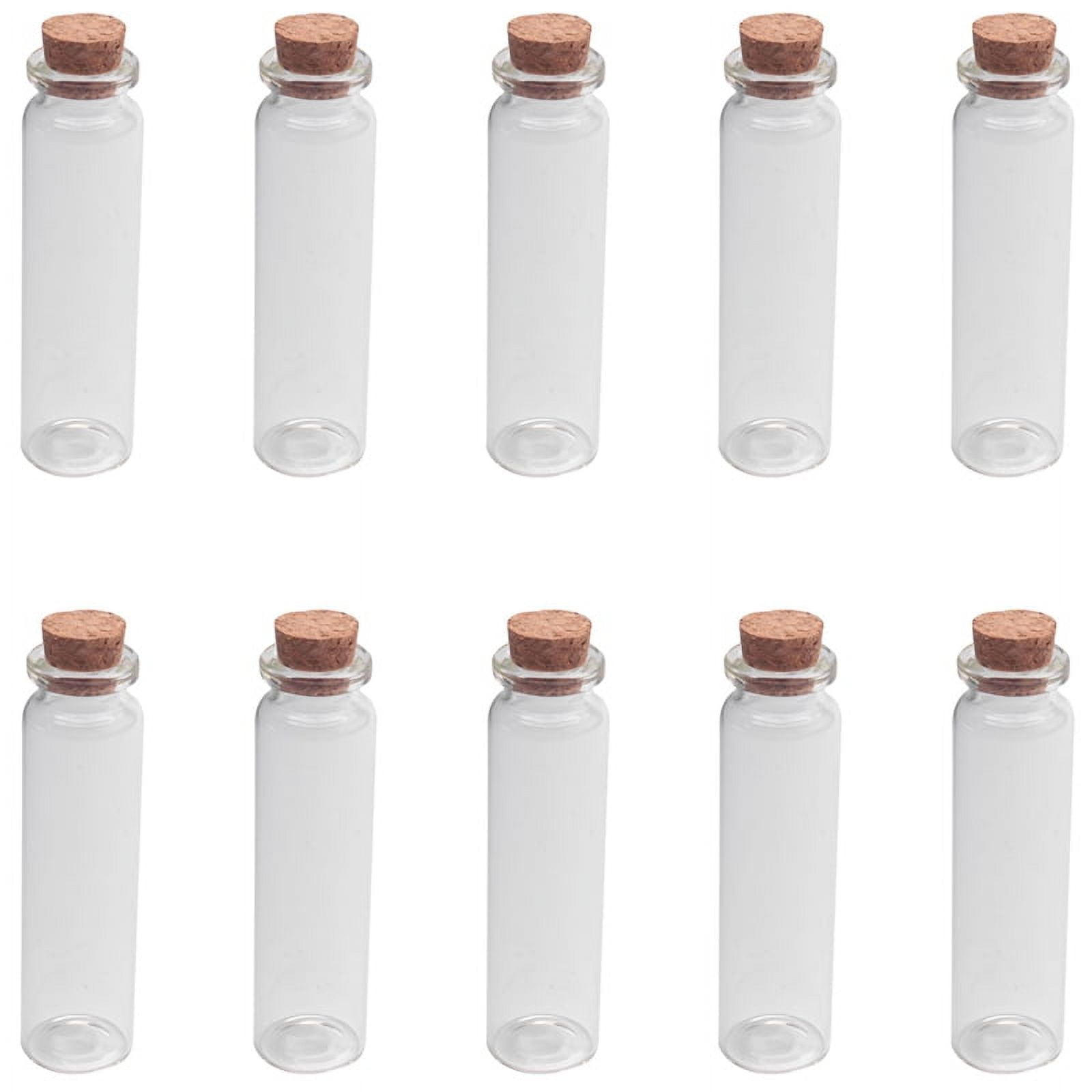 10 Pcs 20ml Mini clear wishing Bottle Message Glass Vial With Cork Home ...