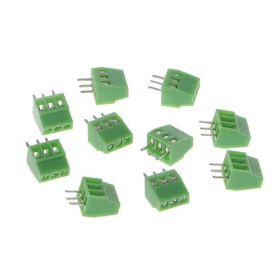 10 Pcs 2Pin-10Pin Screw PCB Mounted Terminal Blocks Connector 2.54mm ...