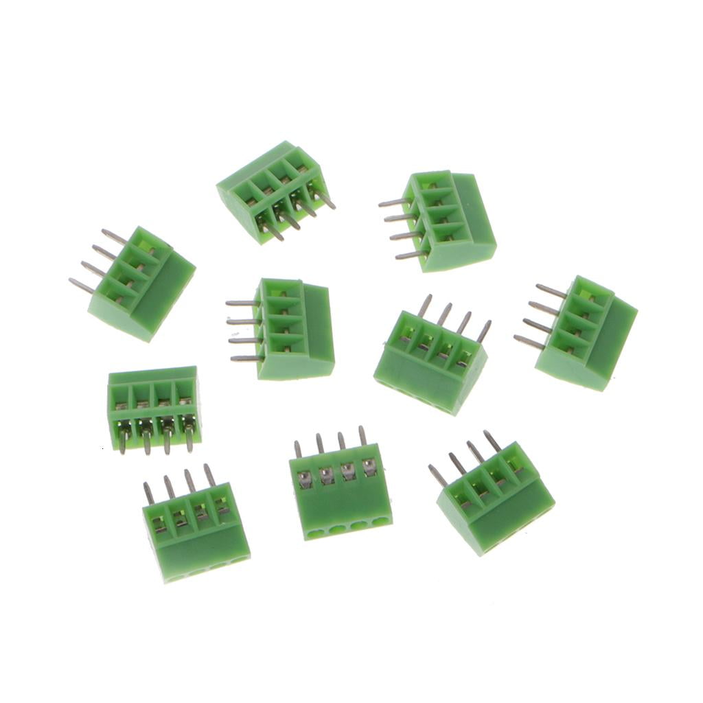 10 Pcs 2Pin-10Pin Screw PCB Mounted Terminal Blocks Connector 2.54mm ...