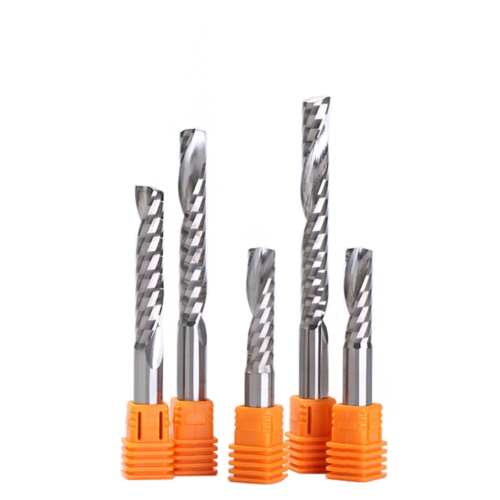 10 Pcs 3.175/4/5/6/8mm Carbide CNC Router Bits One Flutes Spiral End ...