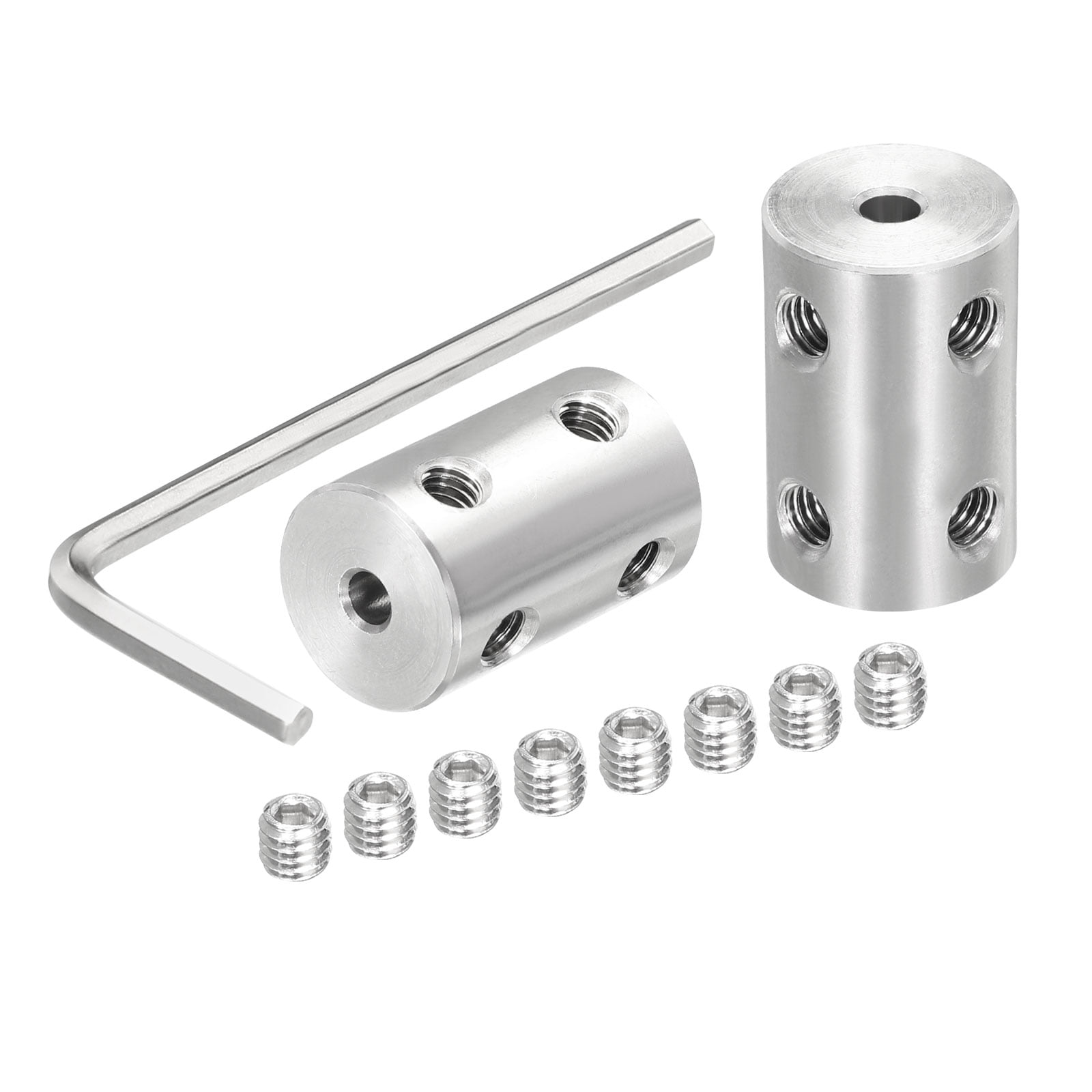 10 Pcs 3.17mm to 3.17mm Rigid Coupling L22mm x D14mm Joint Connector ...