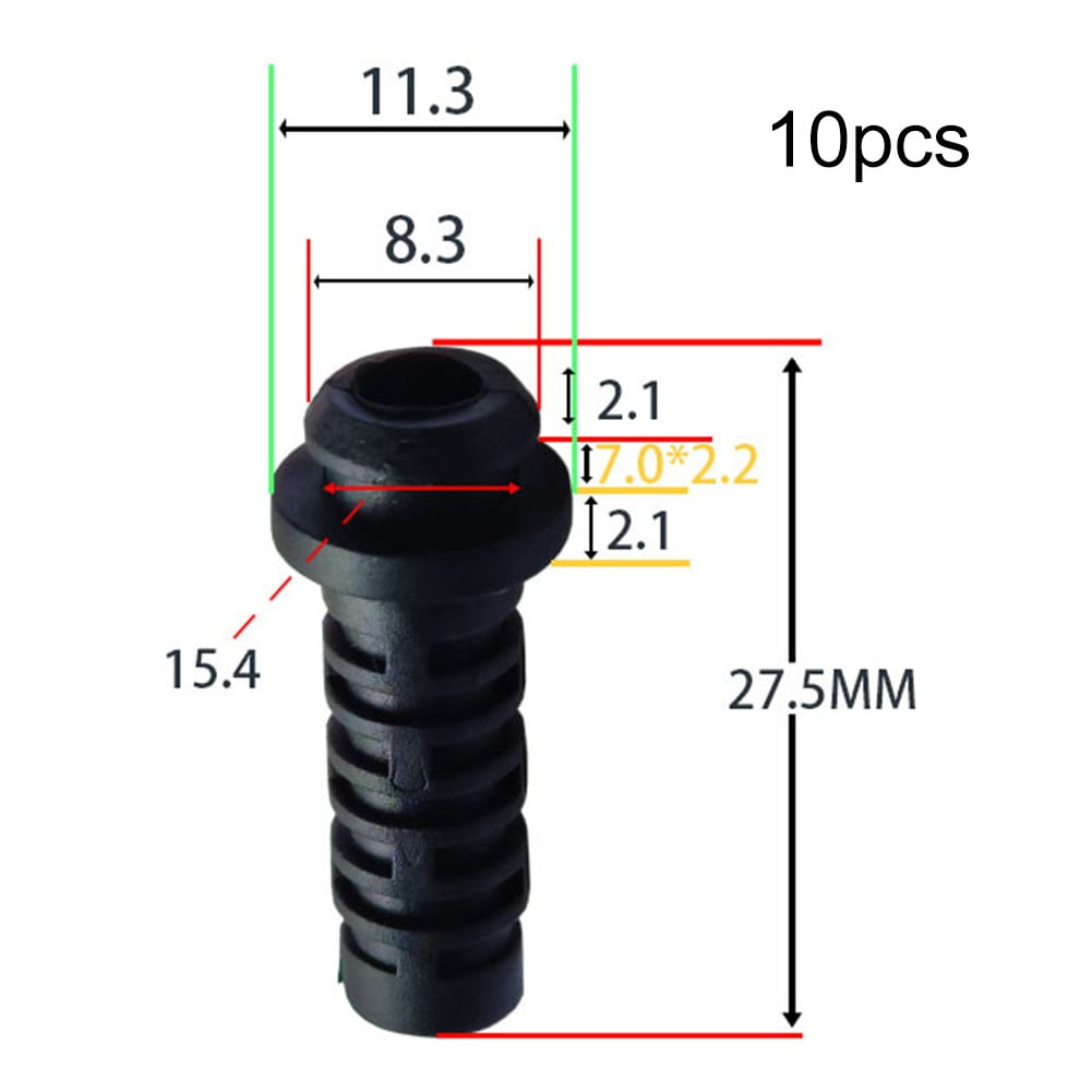 10 Pcs 3/4/5mm Cable Gland Connector Rubber Strain Relief Cord Boot ...