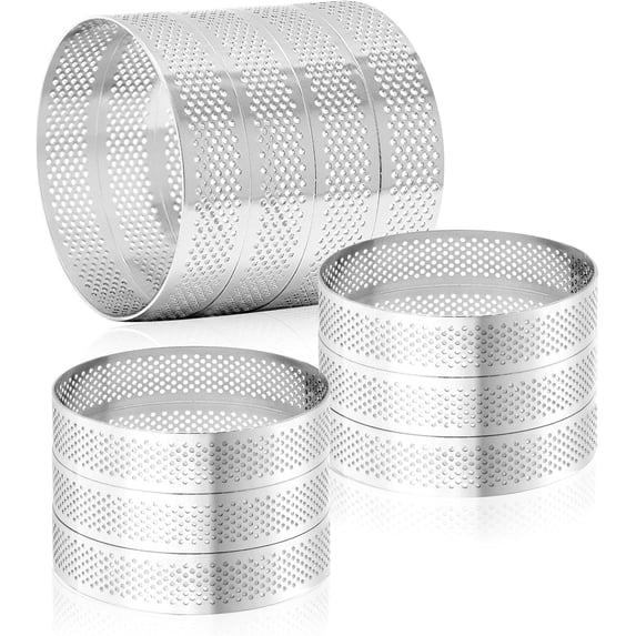 10 Pcs 3.5 Inch 304 Stainless Steel Tart Ring, Heat-Resistant ...