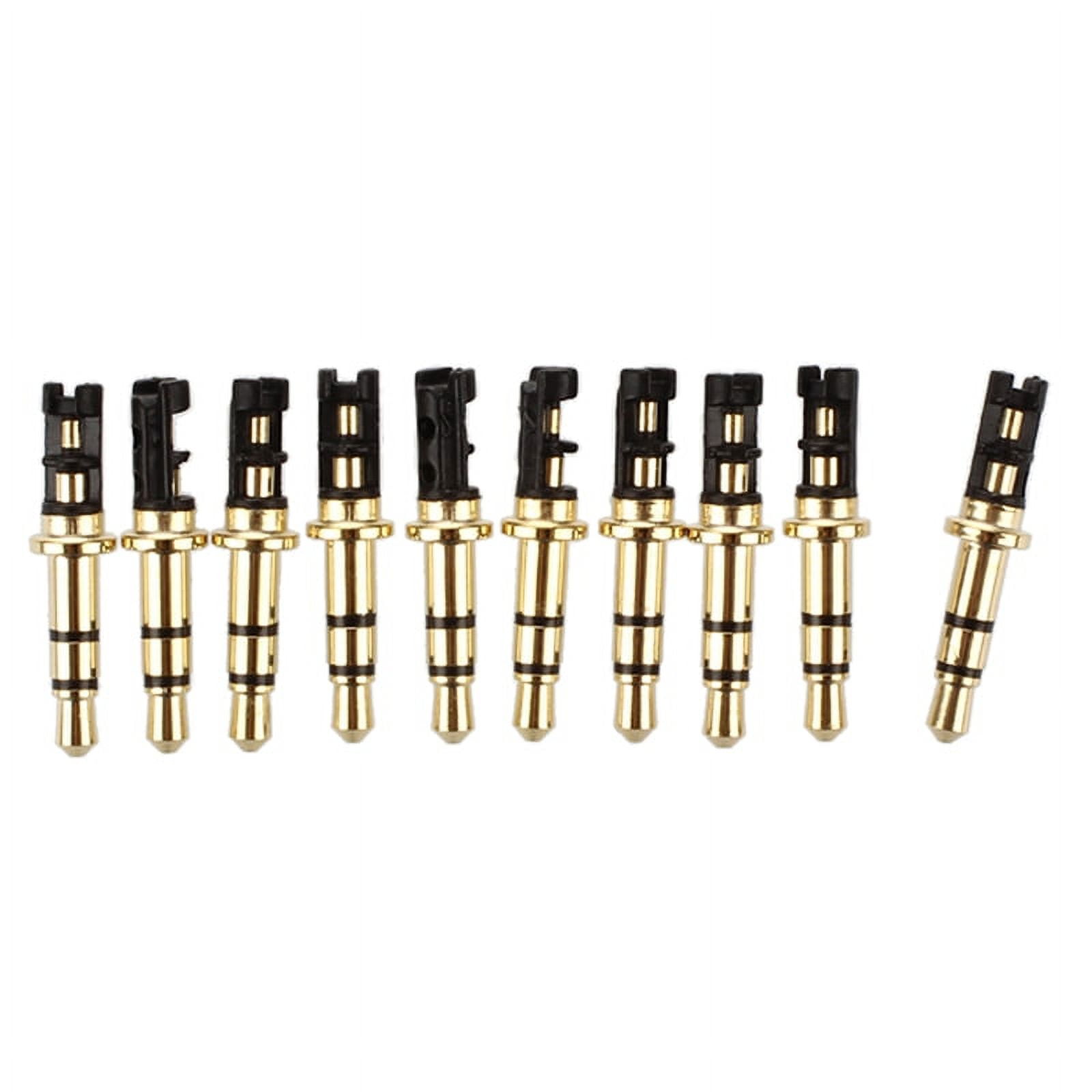10 Pcs 3.5mm 3 Pole Male Soldering Repair Headphone Audio Jack Plug ...