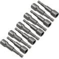 10 Pcs 3/8 Inch Metal Magnetic Hex Nut Driver Extension Socket Drill ...