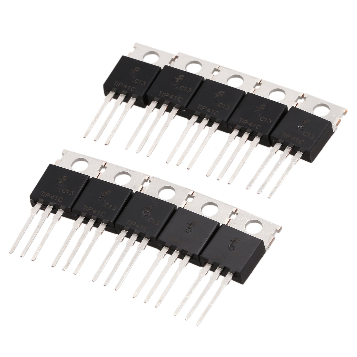10 Pcs 3 Pin NPN TO-220 Transistors 100V 6A TIP41C - Walmart.com