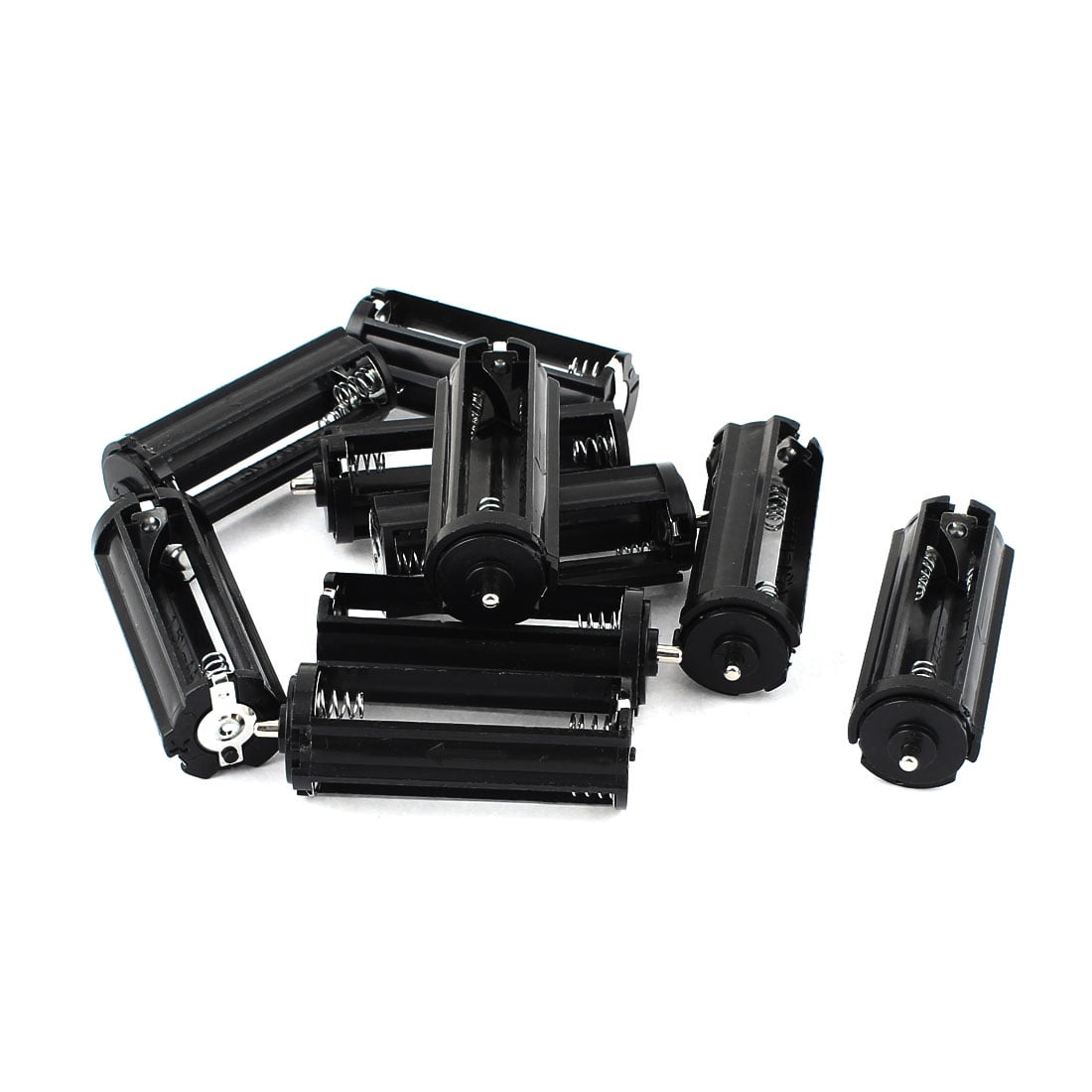 10 Pcs 3 x 1.5V AAA Battery Holder Spring Case Box Black for Flashlight ...