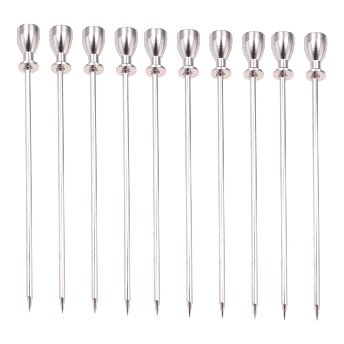 10 Pcs 304 Stainless Steel Fruit Picks Premium Trophy Shaped Cocktail ...