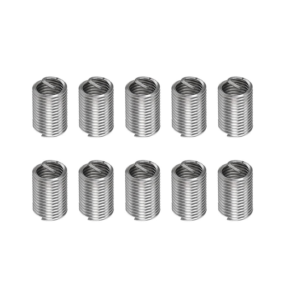 10 Pcs 304 Stainless Steel Metric M12x1.75x2.5D Wire Thread Inserts ...